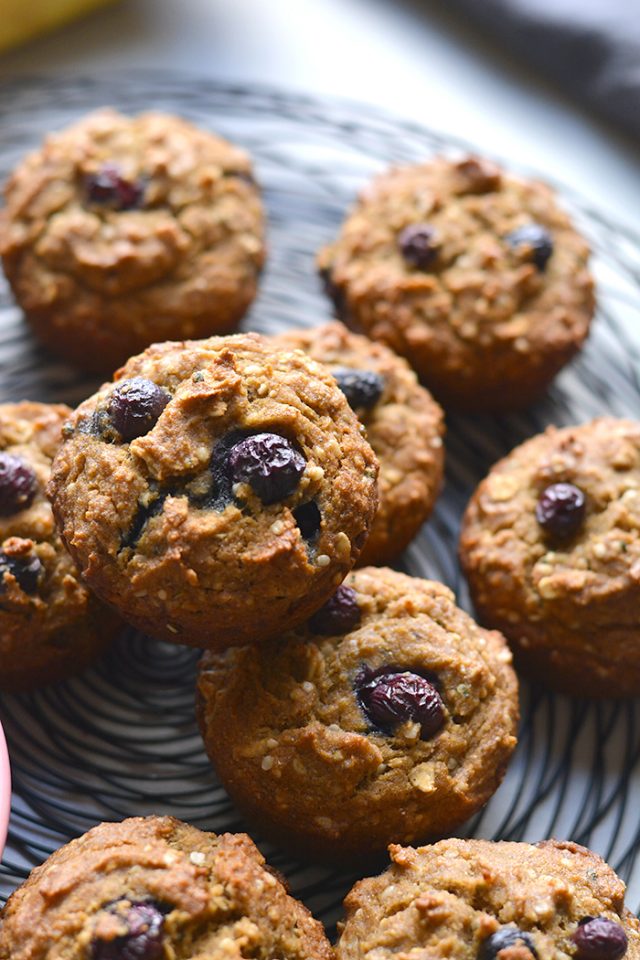 Blueberry Hemp Flaxseed Muffins - Skinny Fitalicious®