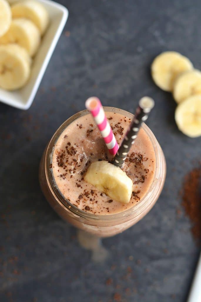 Chocolate Mocha Fudge Protein Smoothie - Skinny Fitalicious