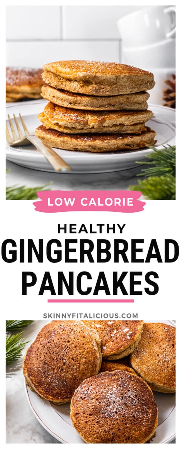 Skinny Gingerbread Pancakes {GF, Low Cal} - Skinny Fitalicious