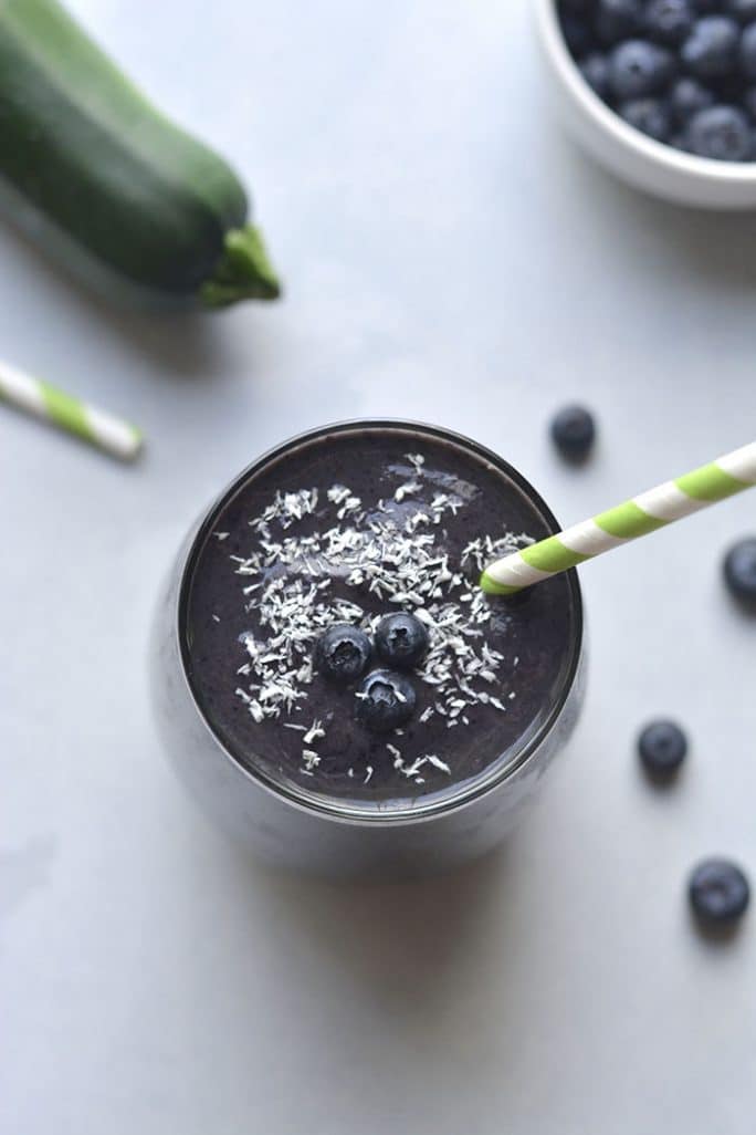 Superfood Blueberry Protein Smoothie - Skinny Fitalicious
