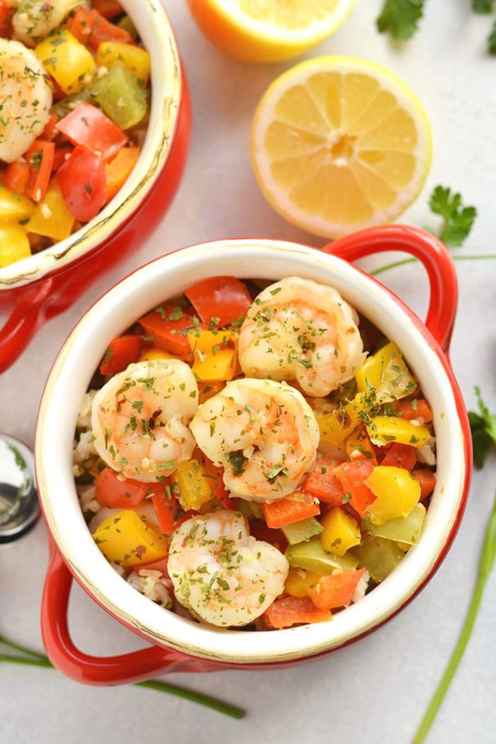 10 Minute Shrimp & Rice {GF, Low Cal} - Skinny Fitalicious®