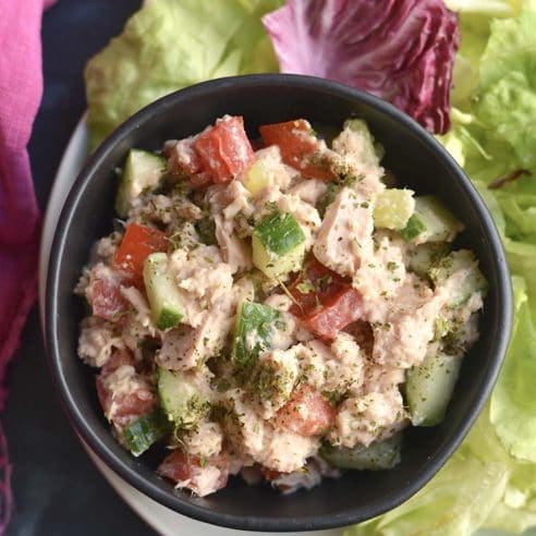 Hummus Tuna Salad - Skinny Fitalicious®