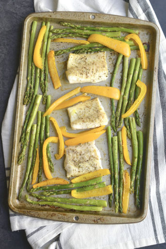 Sheet Pan Cod with Veggies - Skinny Fitalicious®