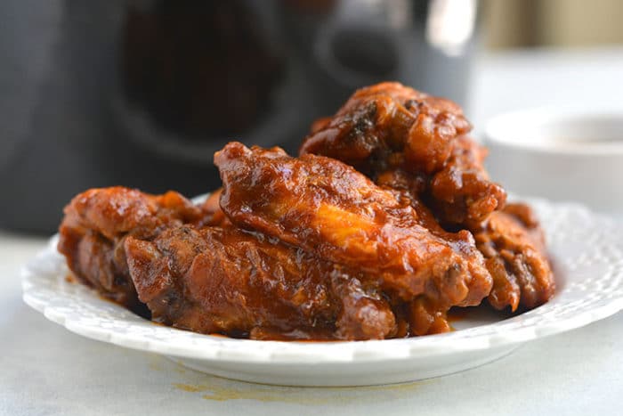Healthy Crockpot BBQ Wings - Skinny Fitalicious®