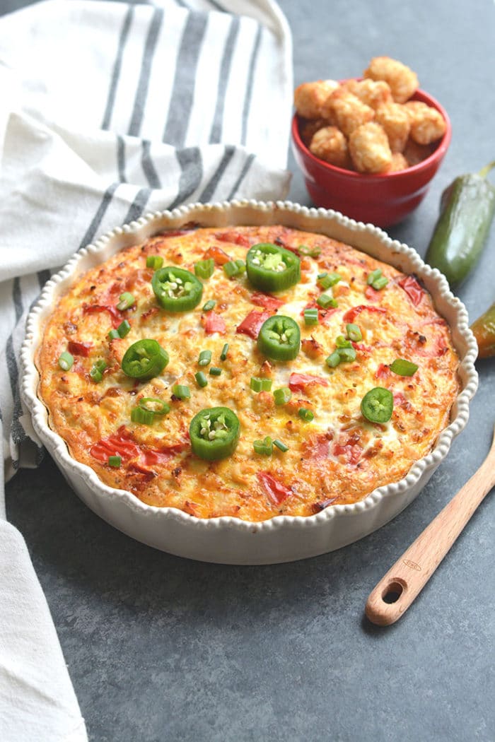 Tater Tot Breakfast Bake - Skinny Fitalicious®