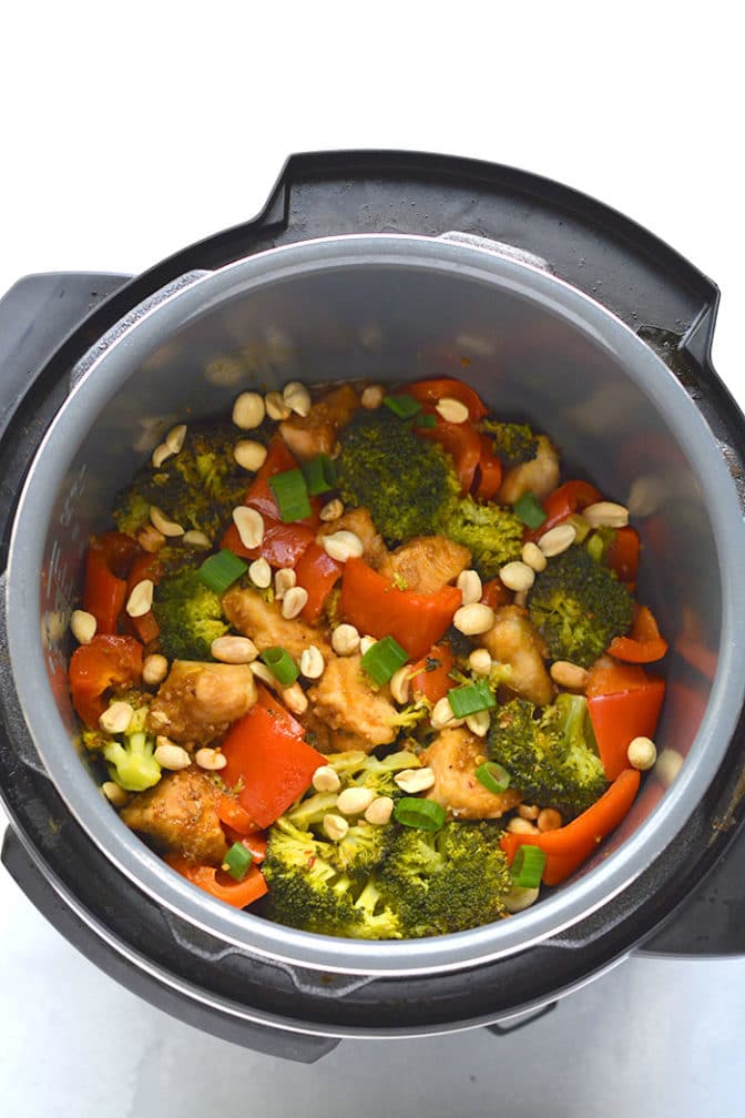 Instant Pot Healthy Kung Pao Chicken - Skinny Fitalicious®