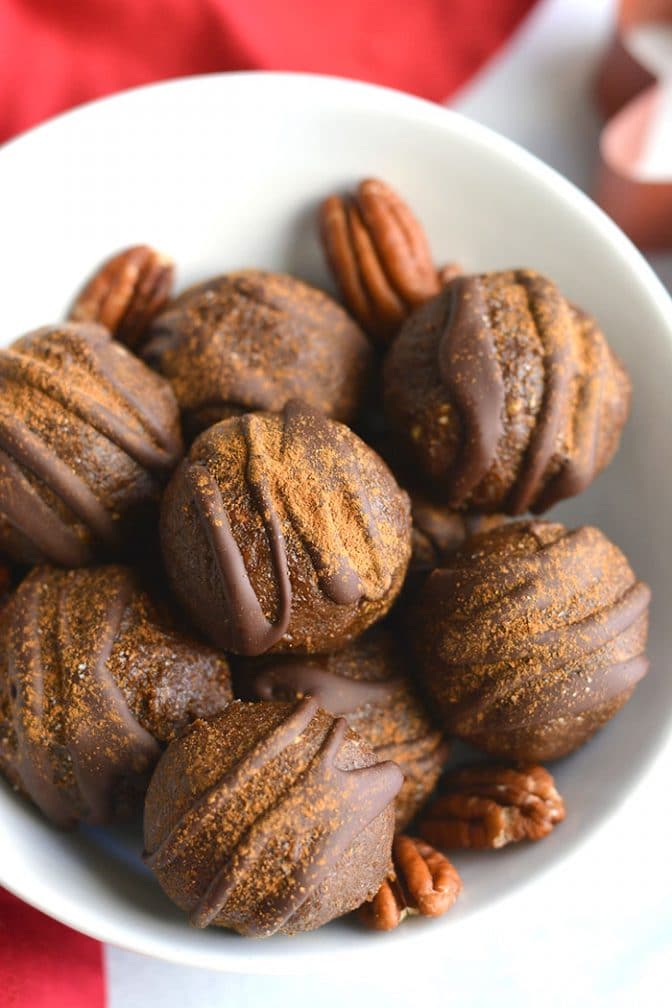 Healthy Vegan Paleo Gingerbread Bites - Skinny Fitalicious®