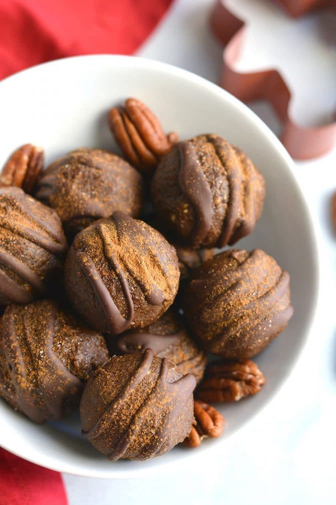 Healthy Vegan Paleo Gingerbread Bites - Skinny Fitalicious®