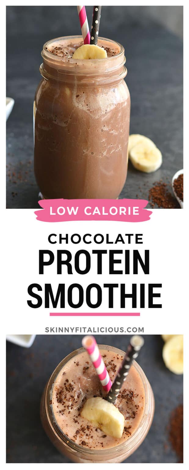 Chocolate Mocha Fudge Protein Smoothie - Skinny Fitalicious