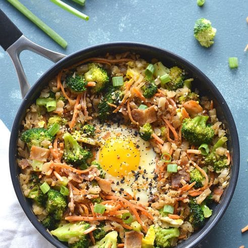 Breakfast Cauliflower Fried Rice - Skinny Fitalicious®