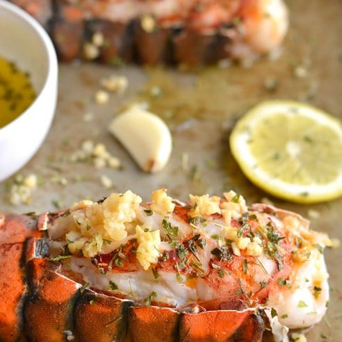 Herby Lemon Garlic Lobster - Skinny Fitalicious®