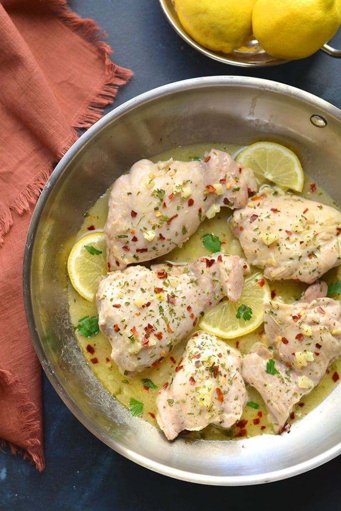 Health Lemon Garlic Chicken {GF, Low Calorie} - Skinny Fitalicious®