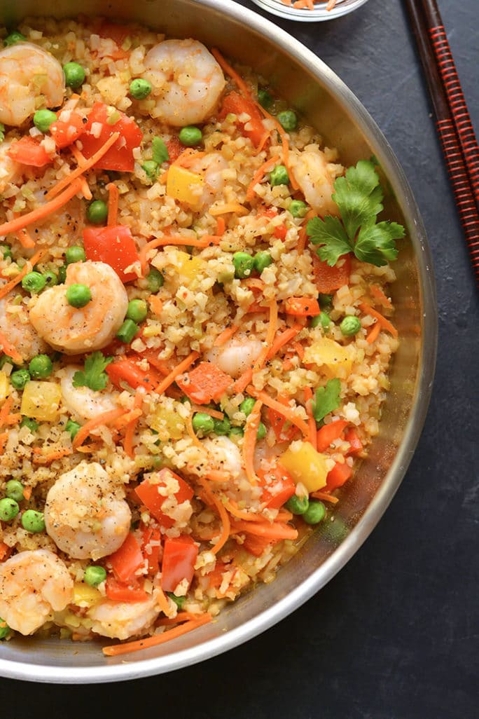 Healthy Shrimp Fried Rice - Skinny Fitalicious®