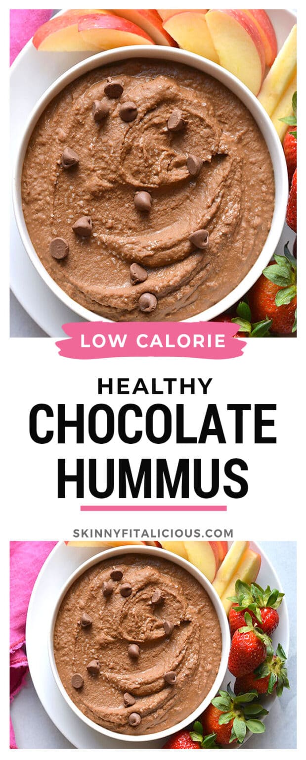 Low Calorie Chocolate Hummus {GF, Vegan} - Skinny Fitalicious®