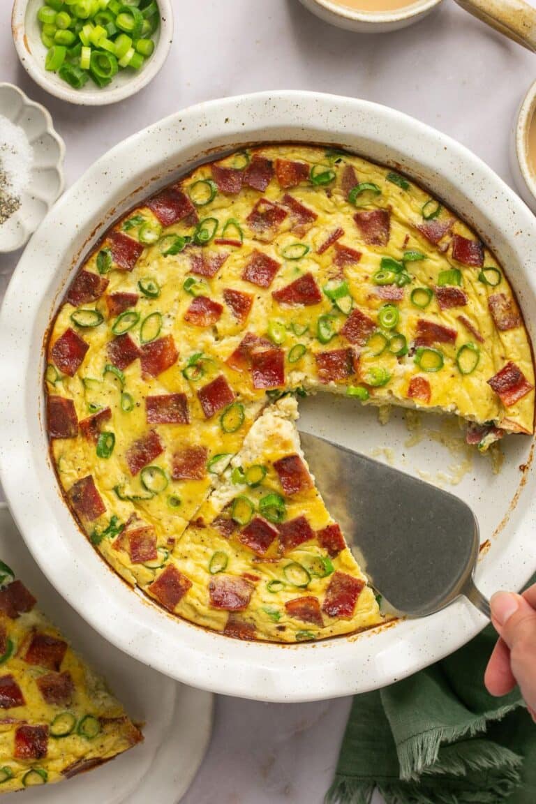 Healthy Quiche Lorraine {GF, Low Cal, Low Carb} - Skinny Fitalicious®