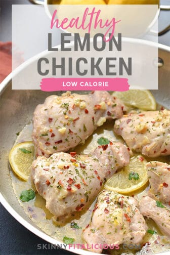 Health Lemon Garlic Chicken {GF, Low Calorie} - Skinny Fitalicious®