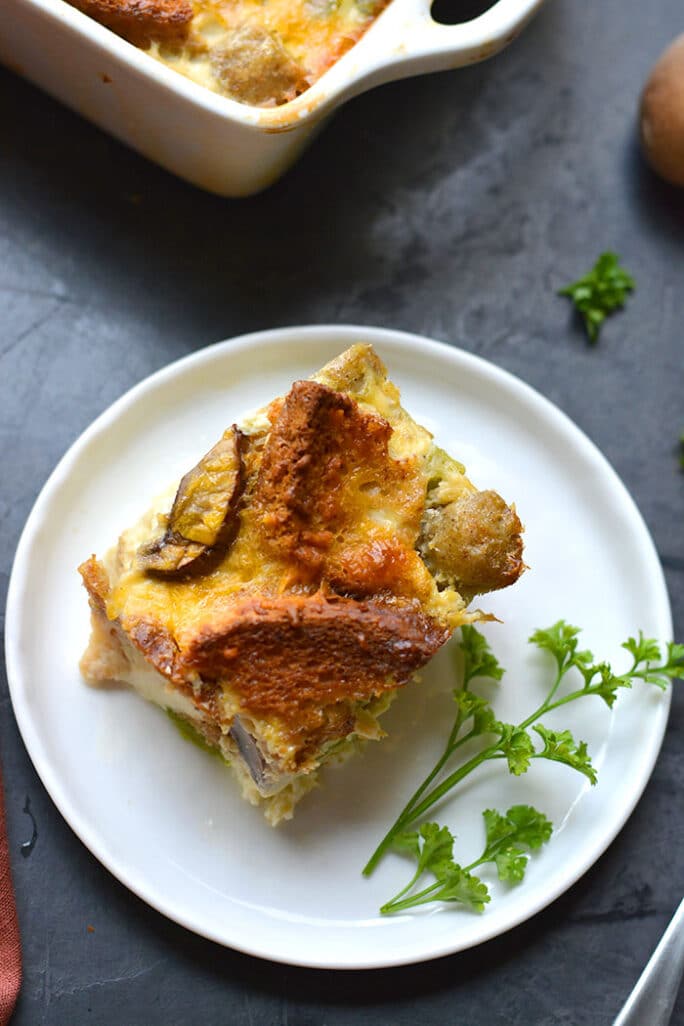 Low Calorie Breakfast Strata - Skinny Fitalicious®