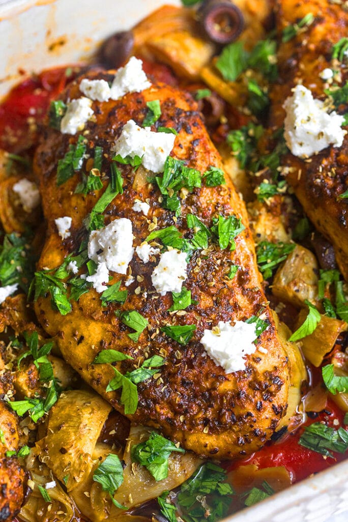 Healthy Greek Chicken Casserole - Skinny Fitalicious®