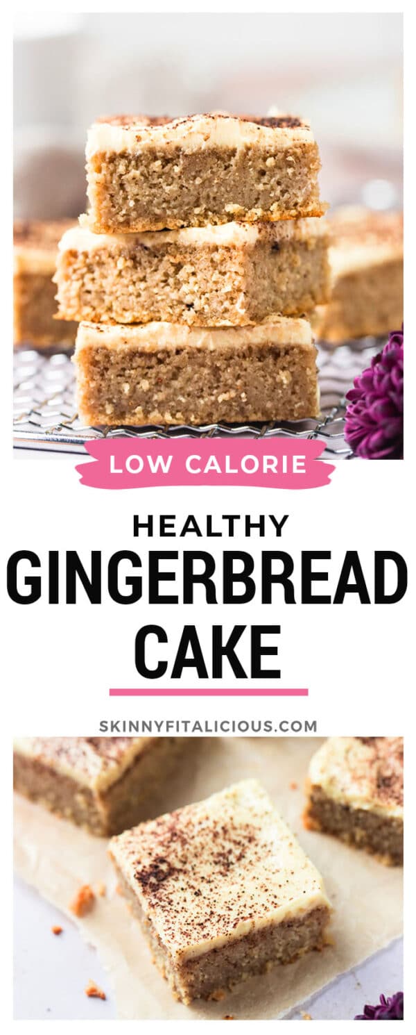 Healthy Gingerbread Cake {GF, Low Calorie} - Skinny Fitalicious®