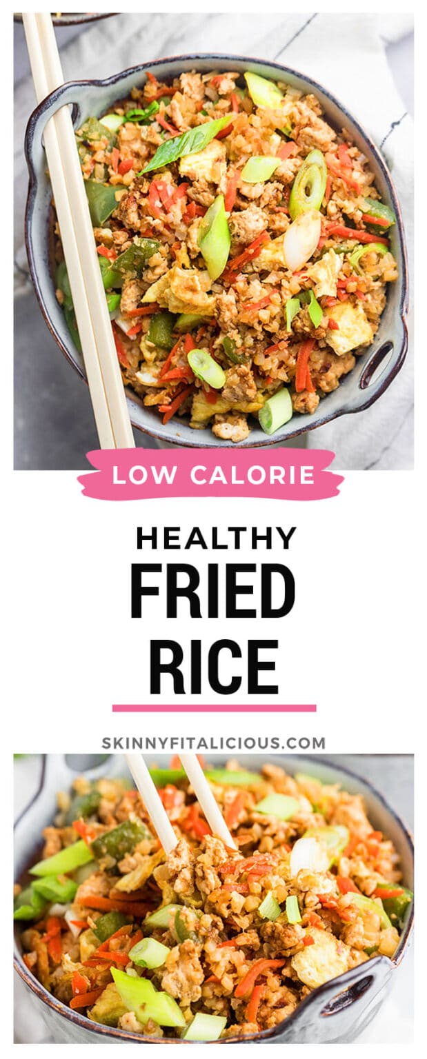 Healthy Fried Rice {Low Cal, GF, Low Carb, Paleo} - Skinny Fitalicious®