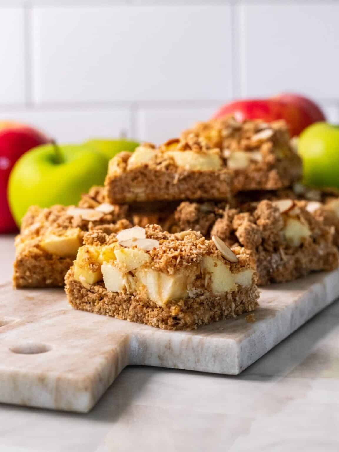 Healthy Apple Oatmeal Bars - Skinny Fitalicious®