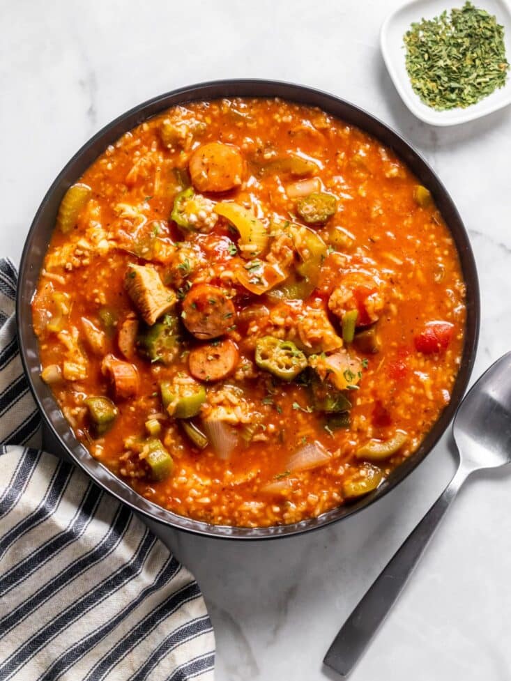 Healthy Crockpot Gumbo - Skinny Fitalicious®