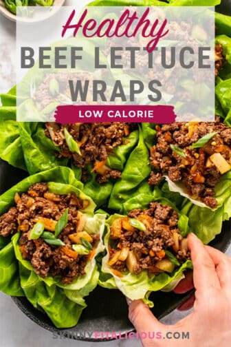 Healthy Ground Beef Lettuce Wraps {Low Cal} - Skinny Fitalicious®